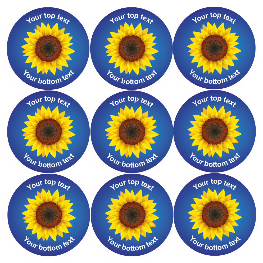 Personalised Sunflower Reward Stickers — MyClassroom