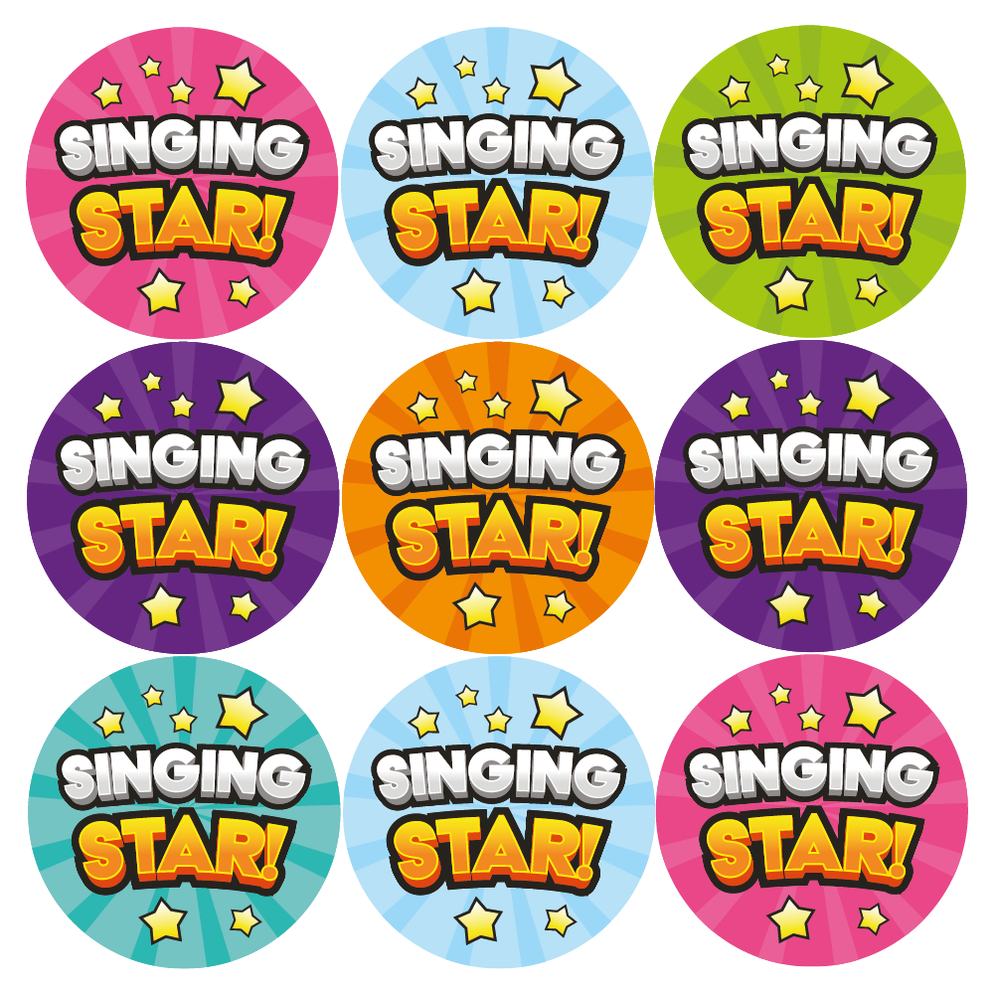 Singing Star Reward Stickers — MyClassroom