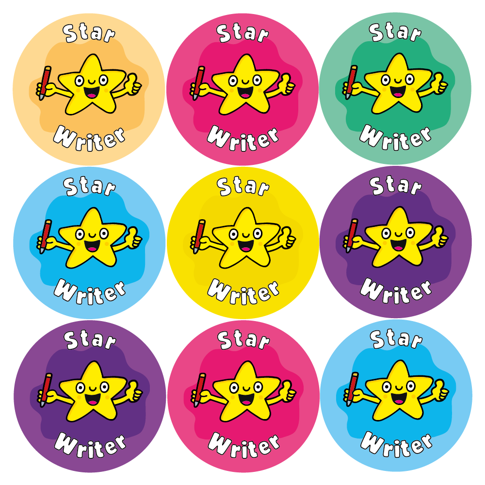 Star Writer Reward Stickers — MyClassroom