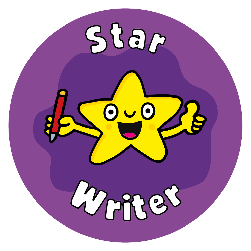 Star Writer Reward Stickers — MyClassroom