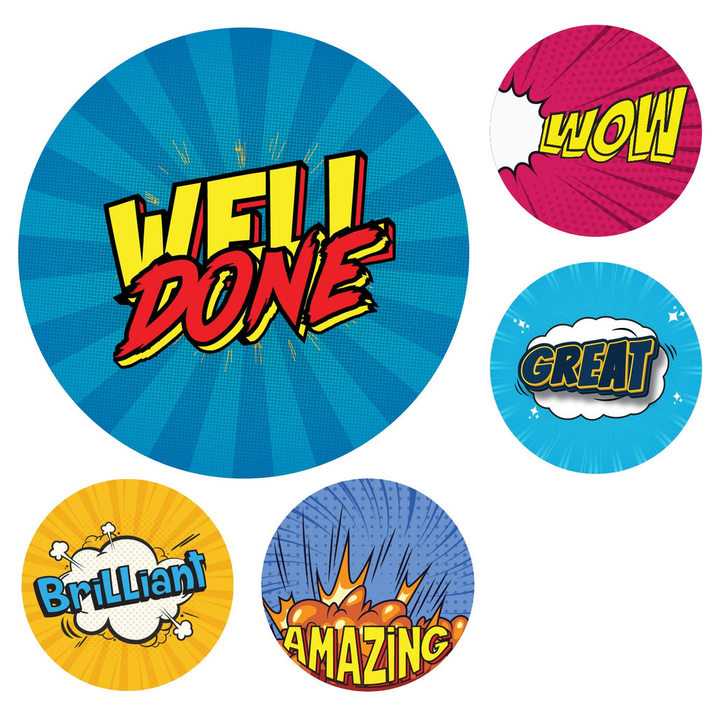 Superhero Reward Stickers — MyClassroom