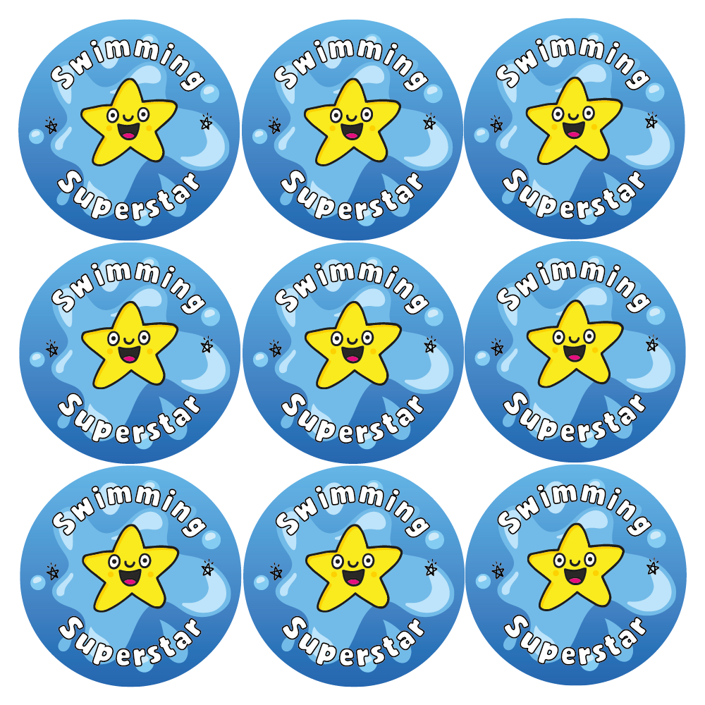 Swimming Superstar Reward Stickers — MyClassroom