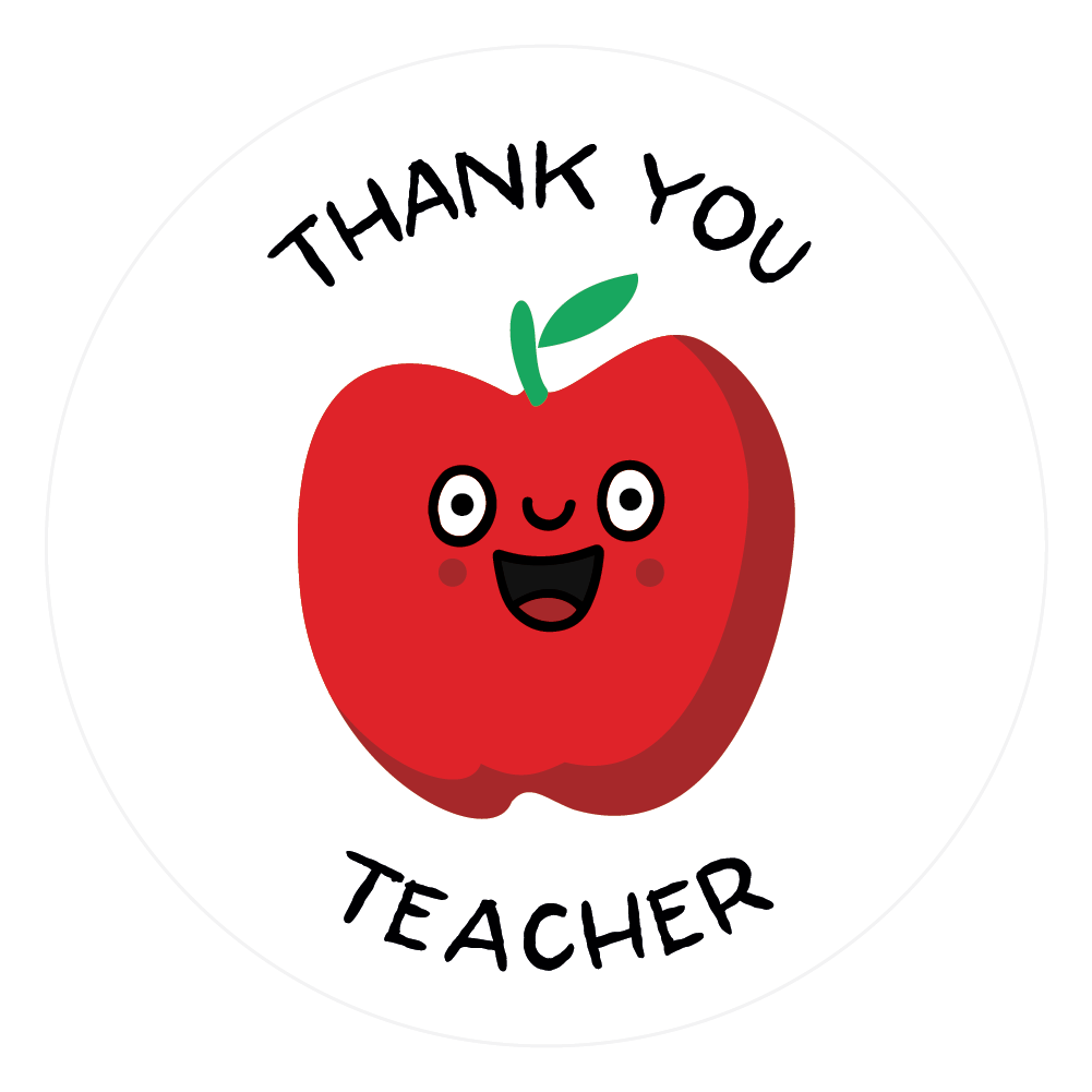 Thank you Teacher Apple Stickers — MyClassroom